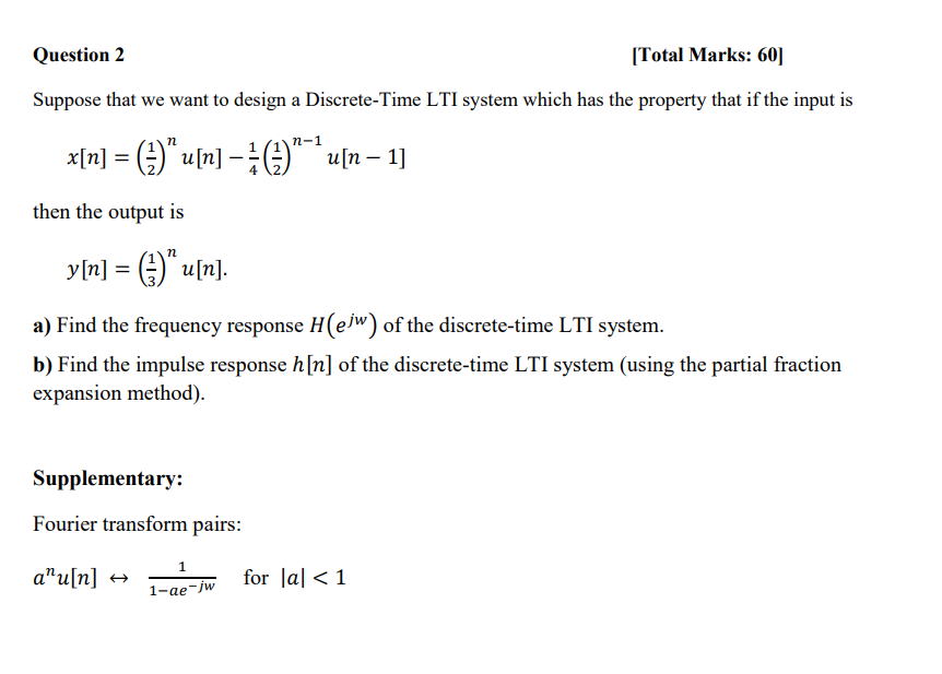 Solved Question 2[Total ﻿Marks: 60]Suppose that we ﻿want to | Chegg.com