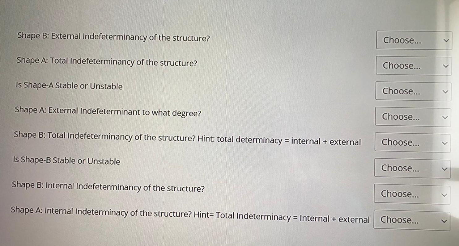 Solved Problem-1:8 points. For frame structures below answer | Chegg.com