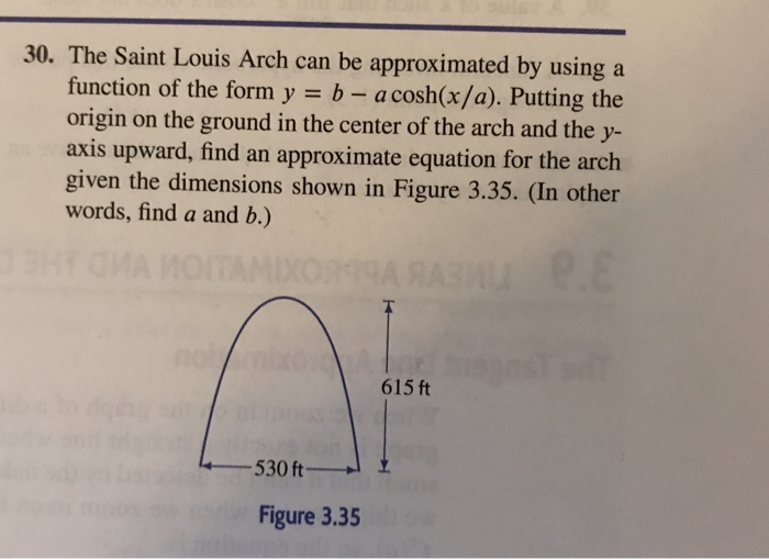 Solved 30. The Saint Louis Arch can be approximated by using | Chegg.com