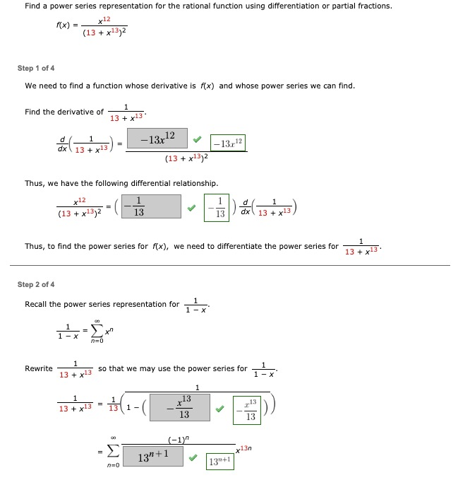 Solved Find a power series representation for the rational | Chegg.com