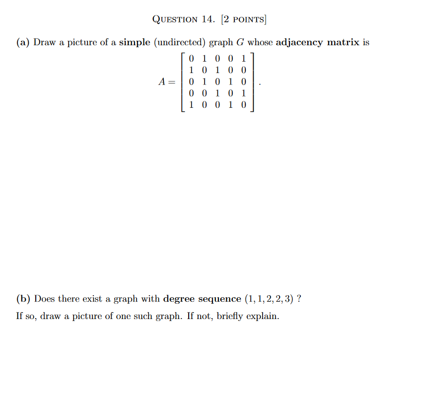Solved Question 14 2 Points A Draw A Picture Of A 