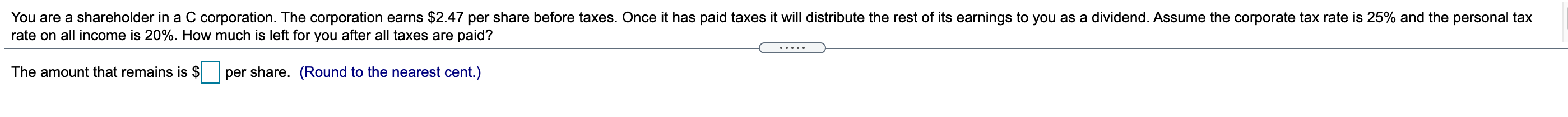 Solved You are a shareholder in a C corporation. The | Chegg.com