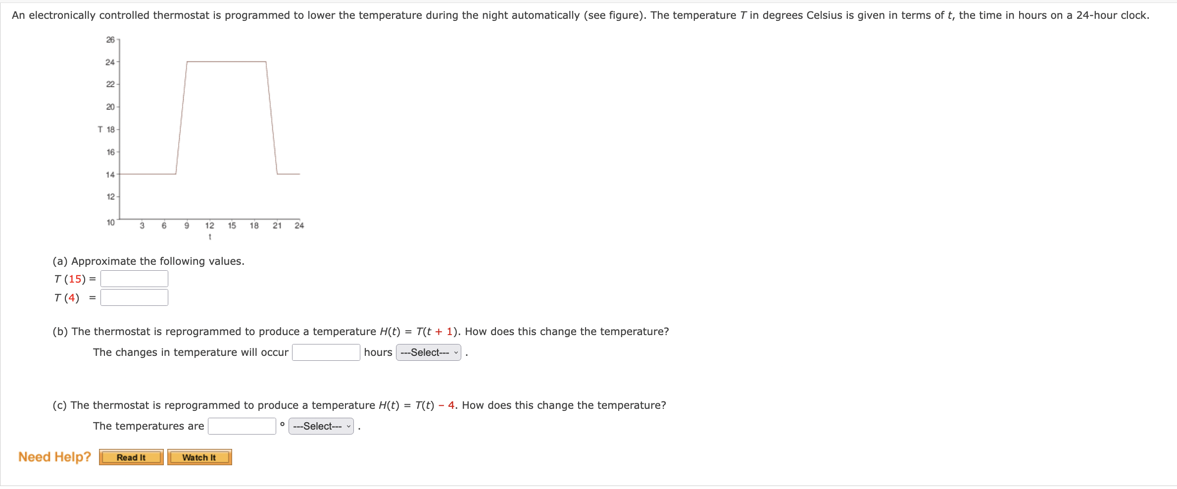 (a) Approximate the following values. T(15)= T(4)= | Chegg.com