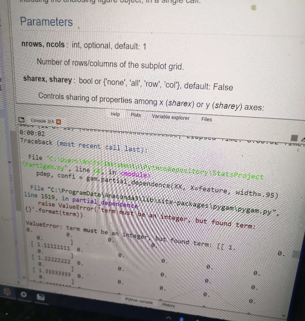 Parameters nrows, ncols: int, optional, default: 1 | Chegg.com