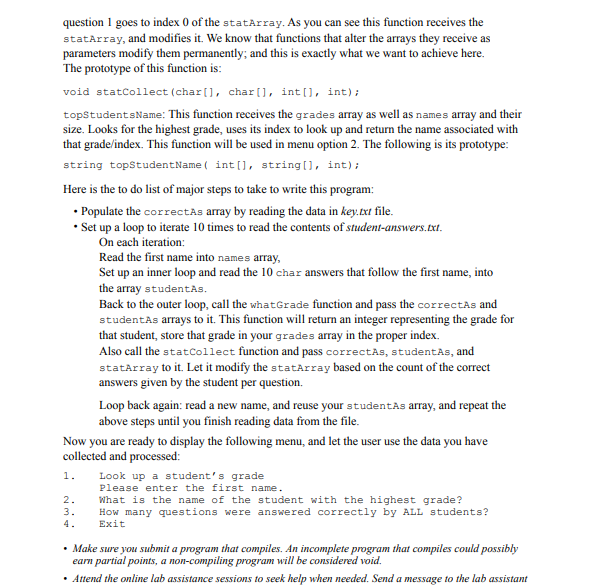 Solved • Parallel Arrays • Passing Arrays To Functions You 