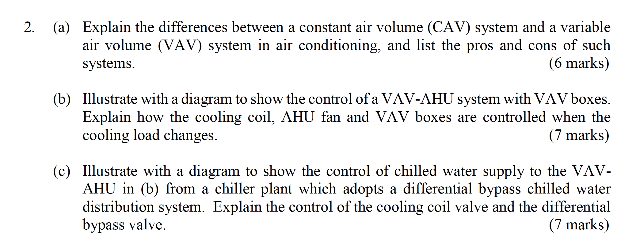 Solved 2. (a) Explain the differences between a constant air | Chegg.com