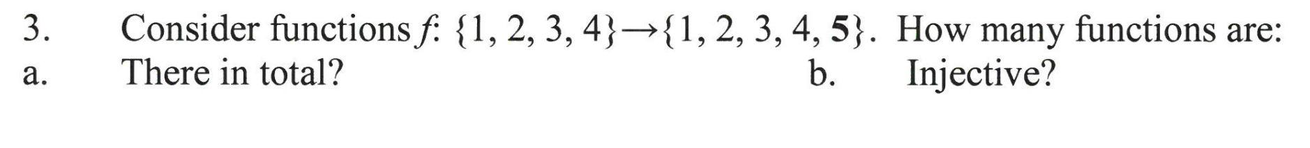 Solved 3 Consider Functions F {1 2 3 4}~{1 2 3 4
