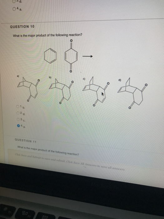 Solved QUESTION 10 What is the major product of the | Chegg.com