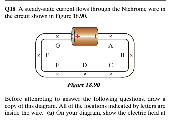 Q18 A steady-state current flows through the Nichrome | Chegg.com