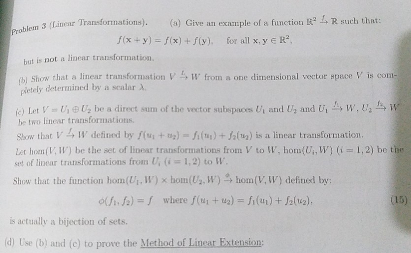 Solved (a) Give an example of a function R2 R such that: | Chegg.com