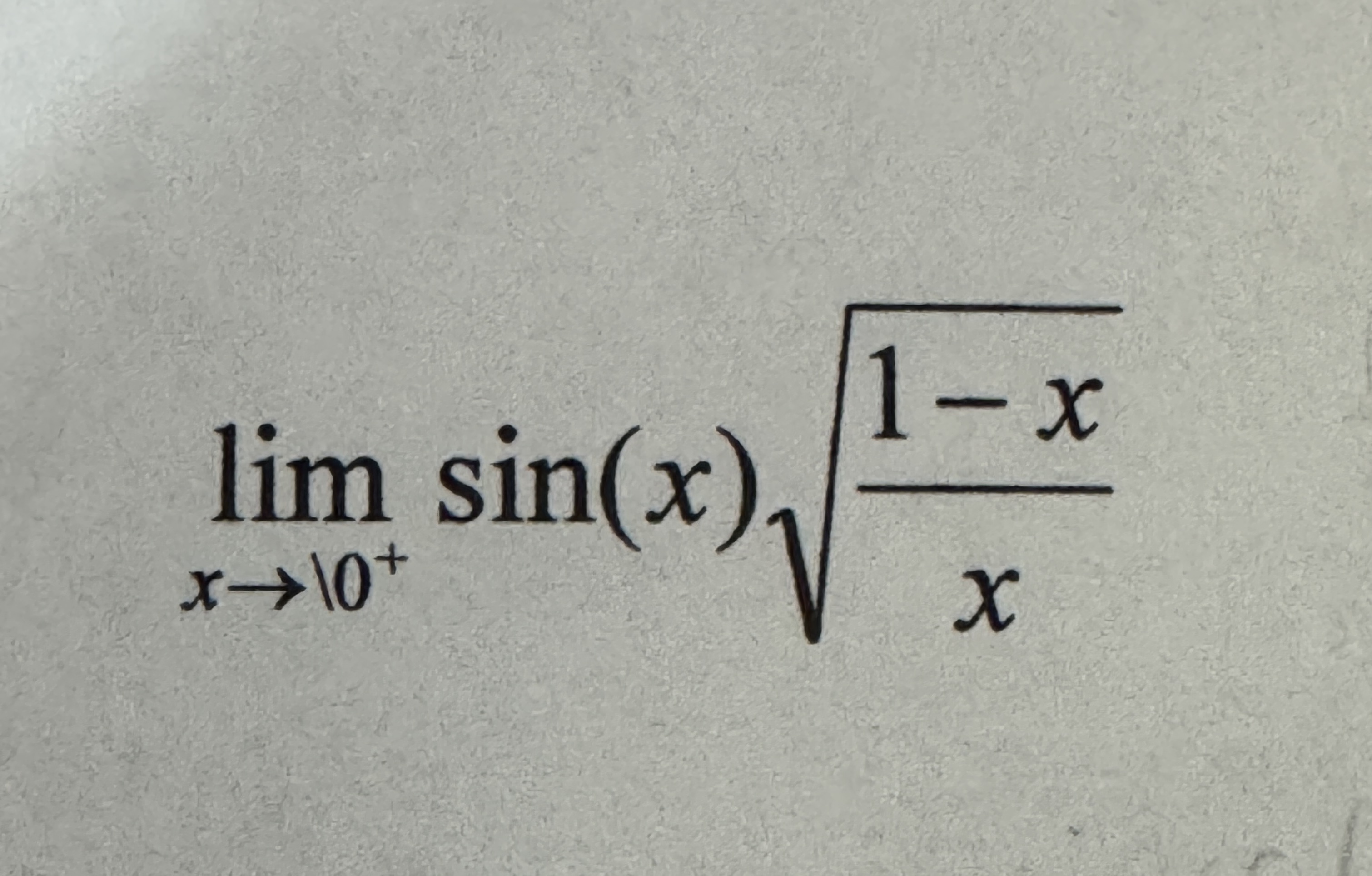 Solved limx→0+sin(x)1-xx2 | Chegg.com