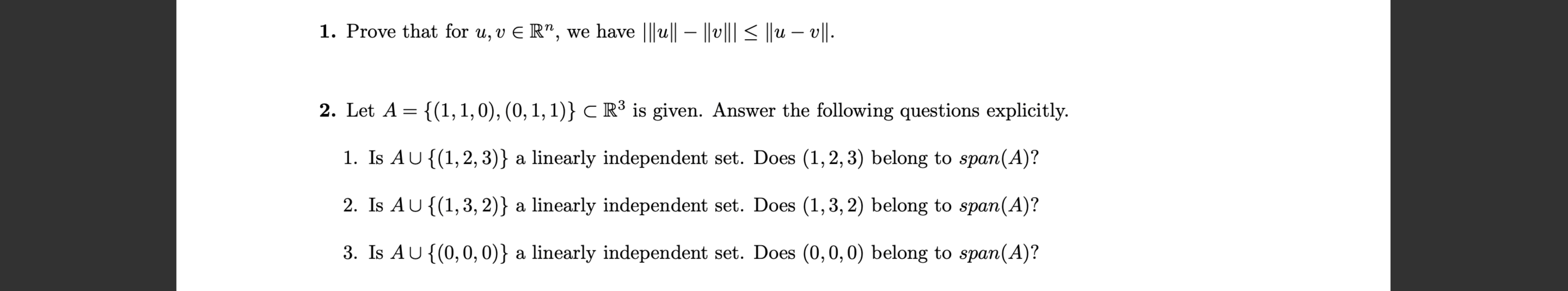 Solved Prove that for u,vinRn, ﻿we have | Chegg.com
