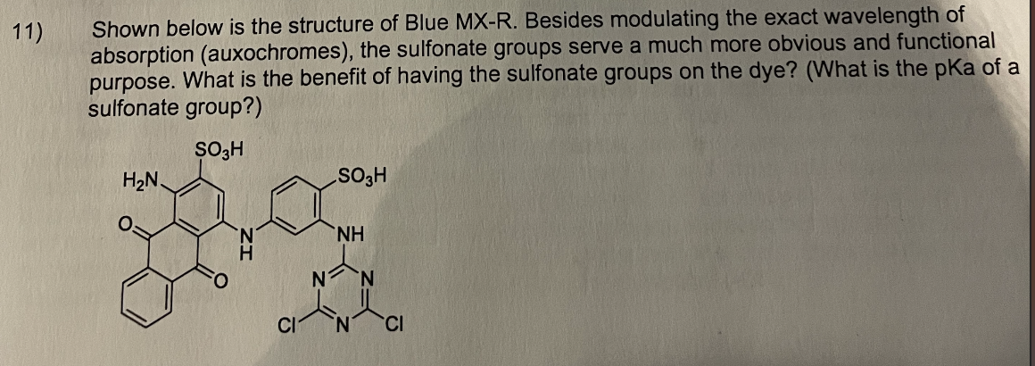 Solved Shown below is the structure of Blue MX-R. Besides | Chegg.com