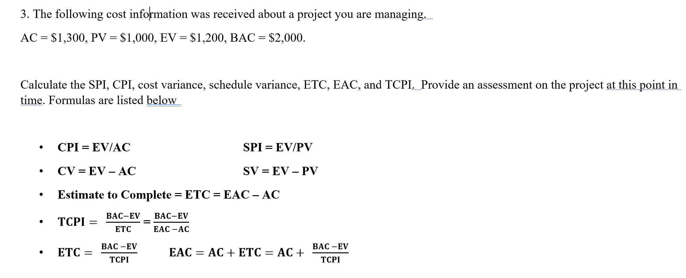 Solved 3. The following cost information was received about | Chegg.com