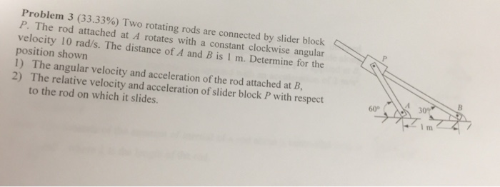 Solved Problem 3 (33.33%) Two rotating rods are connected by | Chegg.com