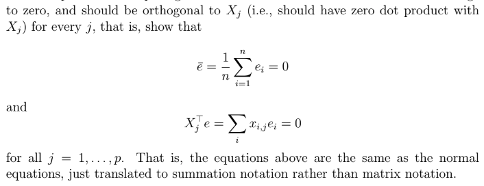 a geometric argument for the normal equations we | Chegg.com