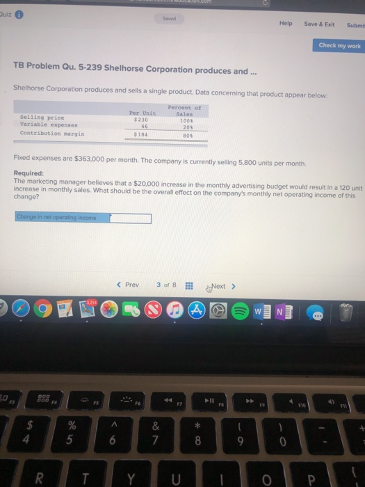 Solved Help Save& Exit Submit Check my work TB Problem Qu. | Chegg.com