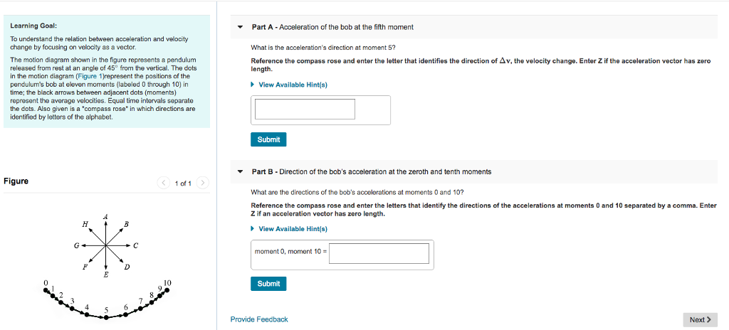 Solved Learning Goal: Part A Acceleration of the bob at the | Chegg.com