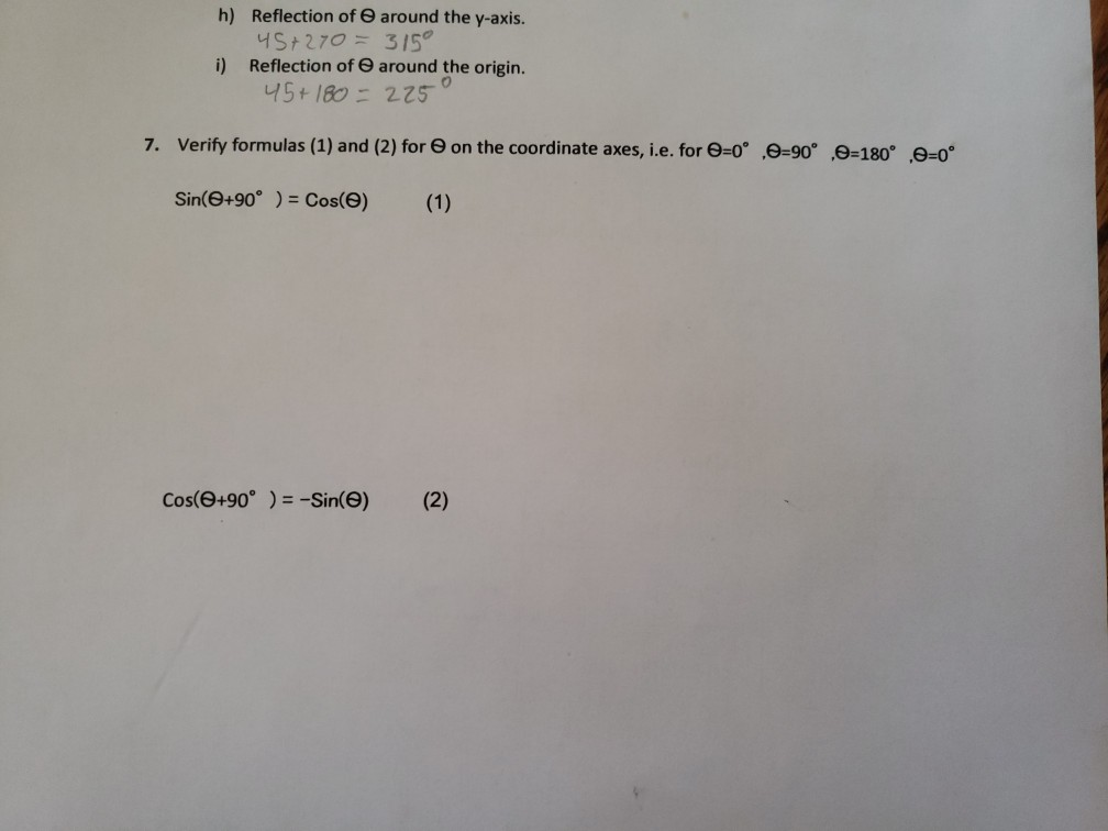 Solved Reflection of e around the y-axis. 4St2703/5 i) h) | Chegg.com