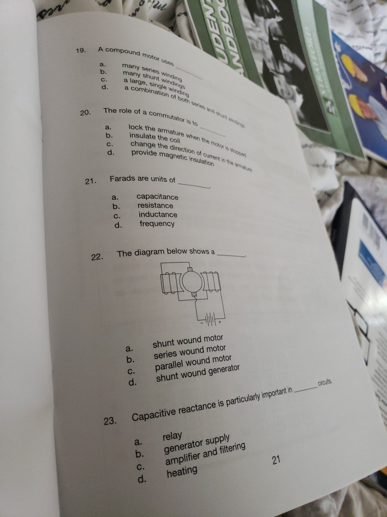 Solved nes mi A Compound motor uses 19. many series windina | Chegg.com