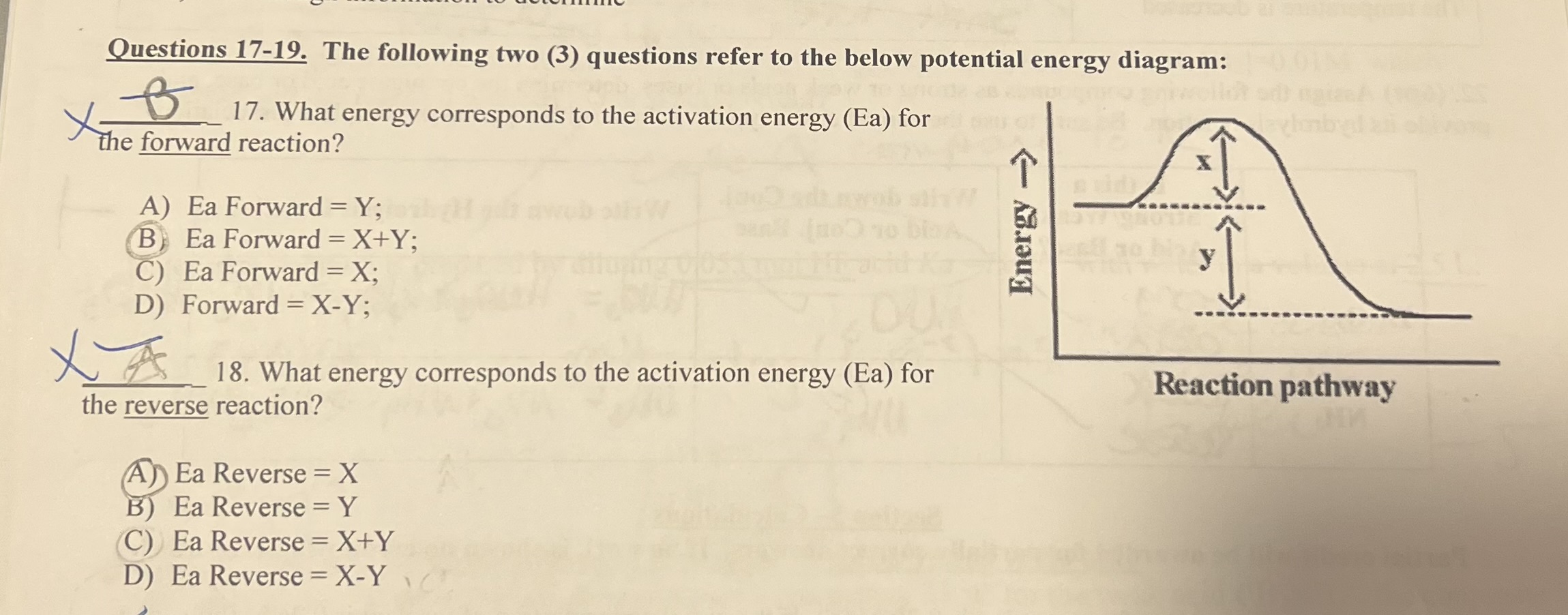 Solved Questions 17-19. The following two (3) questions | Chegg.com