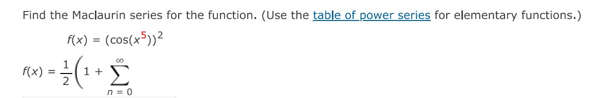 Solved Find the Maclaurin series for the function. (Use the | Chegg.com