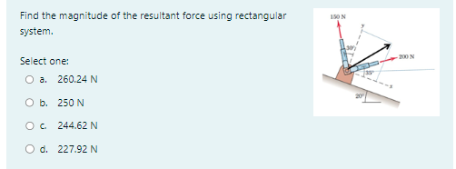 Solved Find the magnitude of the resultant force using | Chegg.com