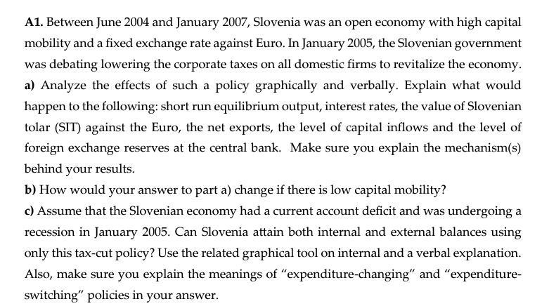 Solved A1. Between June 2004 and January 2007, Slovenia was | Chegg.com