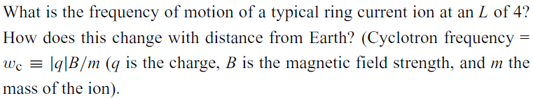 Solved What is the frequency of motion of a typical ring | Chegg.com