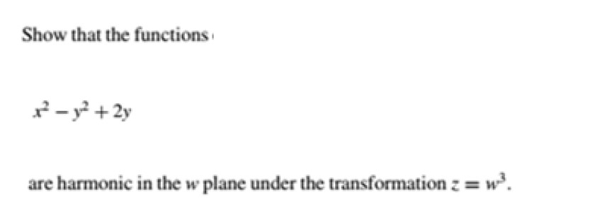 Solved Show that the functions : x2−y2+2y are harmonic in | Chegg.com