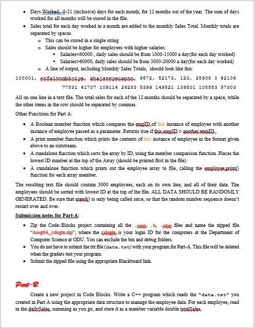 Assignment #6 Problem Solving and Programming in C++/ | Chegg.com