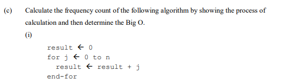 Solved (c) Calculate the frequency count of the following | Chegg.com