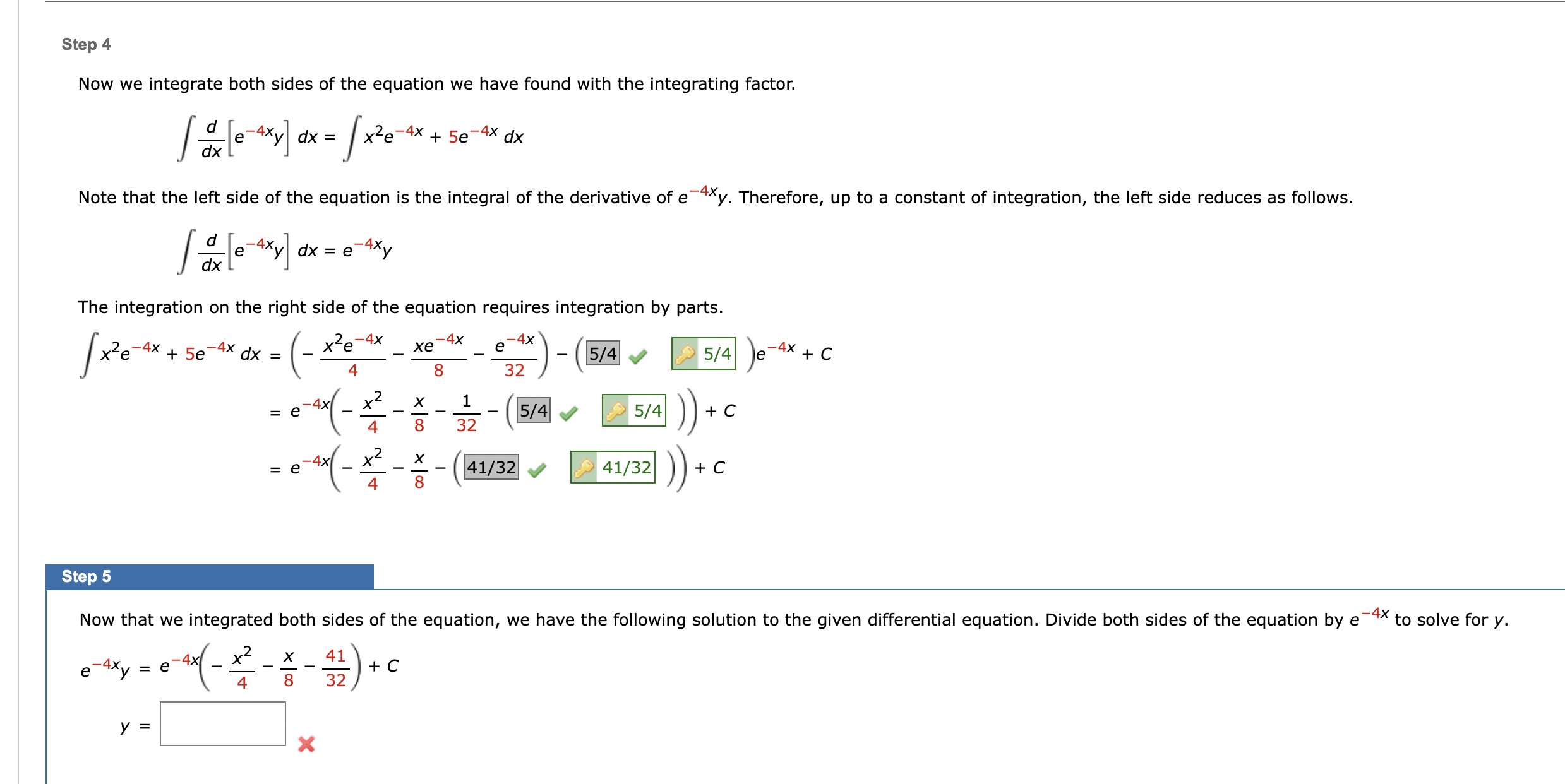 Solved Now we integrate both sides of the equation we have | Chegg.com