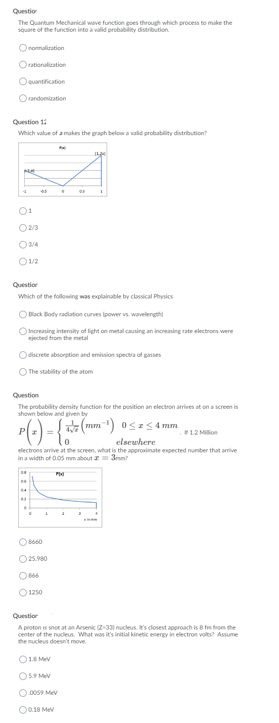 Solved Questior The Quantum Mechanical wave function goes | Chegg.com