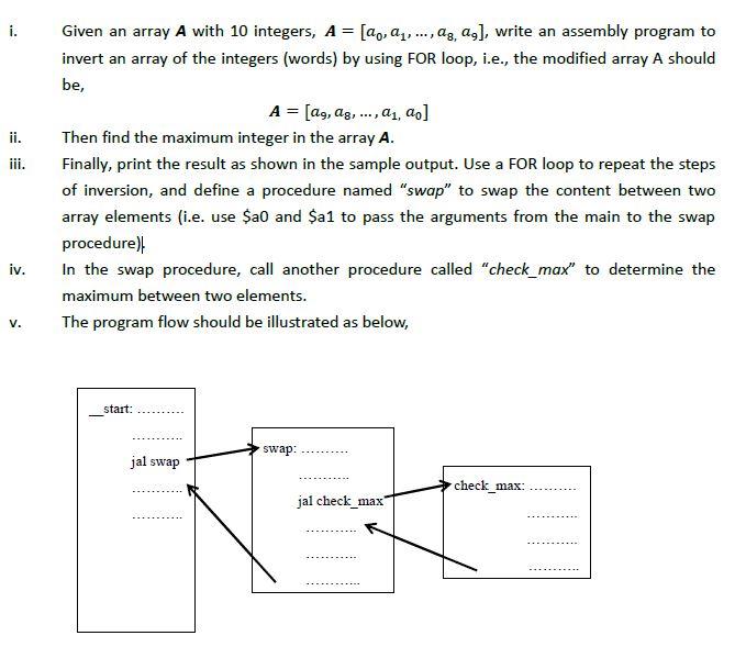 Solved Write A Mips Programme Not A Python Java C C 