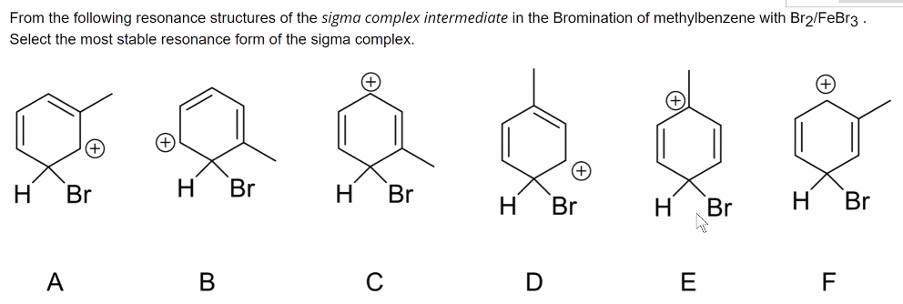 Solved From the following resonance structures of the sigma | Chegg.com