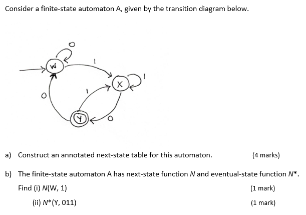 Solved Consider a finite-state automaton A, given by the | Chegg.com