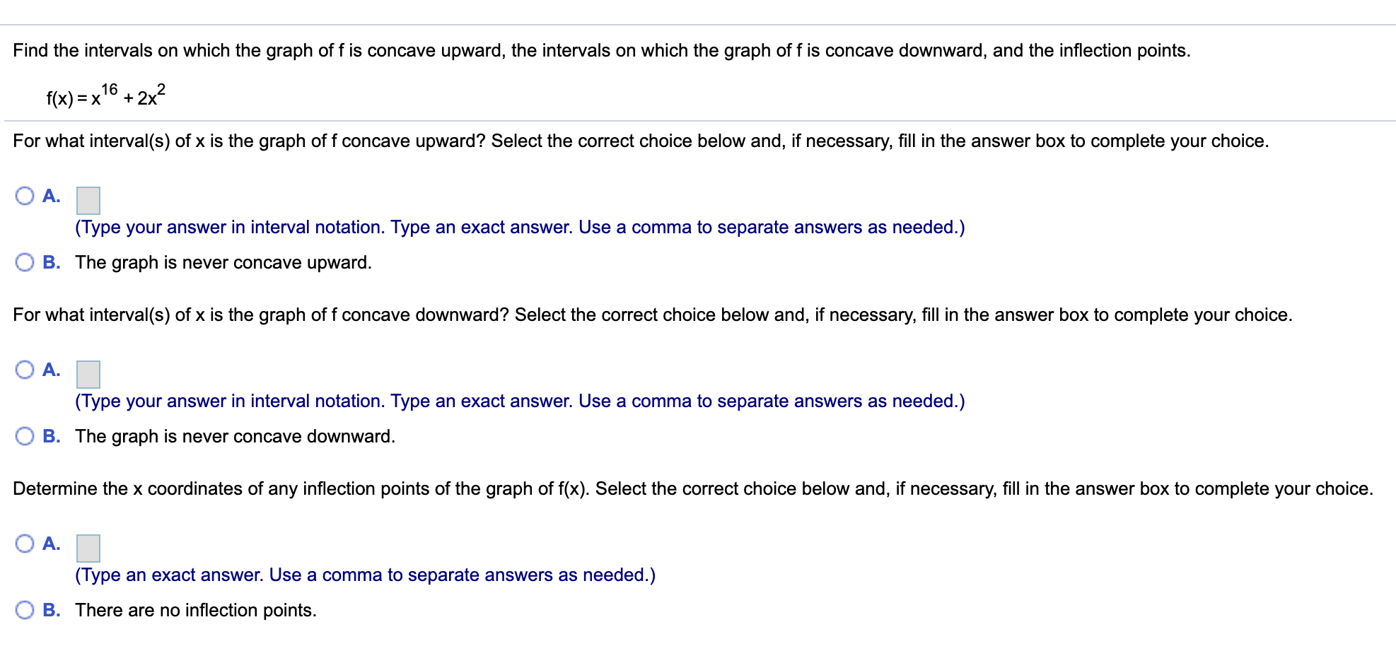 Solved Find the intervals on which the graph off is concave | Chegg.com
