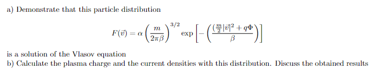 Solved a) Demonstrate that this particle distribution | Chegg.com