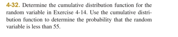 4 32 Determine The Cumulative Distribution Function