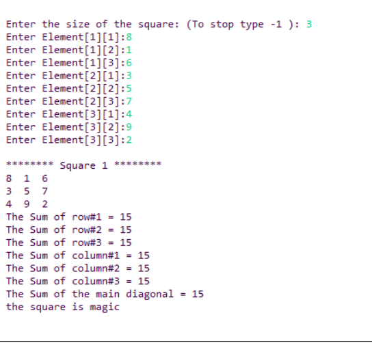 Solved Project01: Arrays Magic Square One interesting | Chegg.com