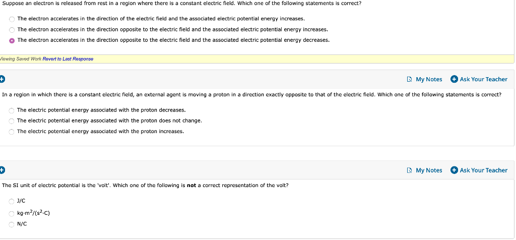 Solved: Suppose An Electron Is Released From Rest In A Reg... | Chegg.com