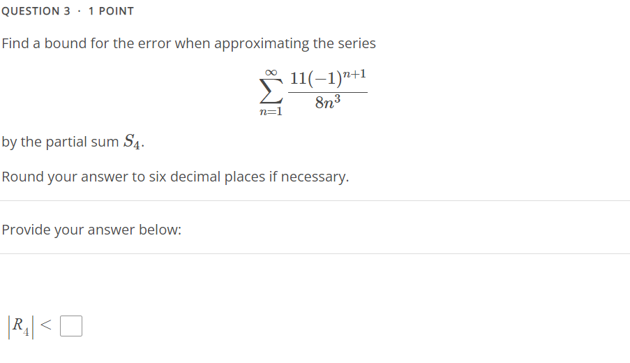 Solved Find a bound for the error when approximating the | Chegg.com