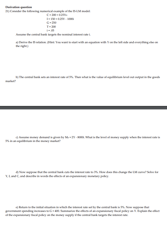 Solved Derivation question 21) Consider the following | Chegg.com