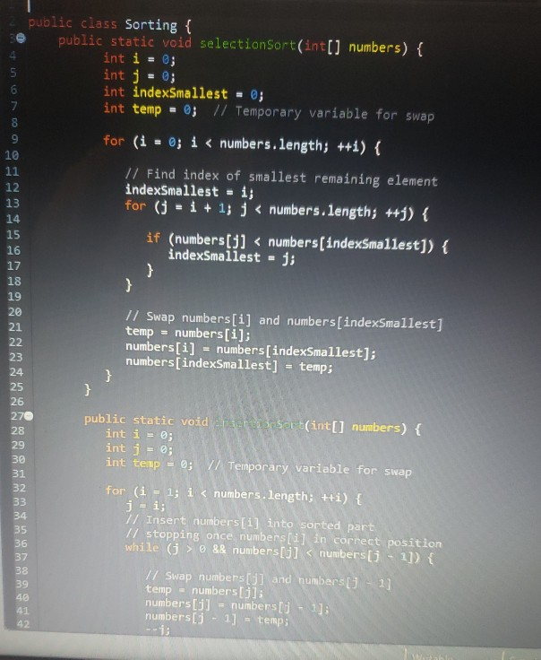 Solved public class Mergesort public static void merge(int | Chegg.com