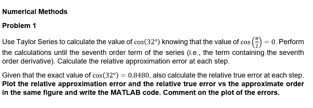 Solved Writing the MATLAB code is the most important part of | Chegg.com