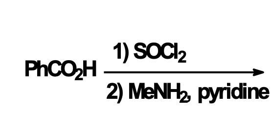 Solved 1) SOCI2 PhCO2H 2) MeNH2, pyridine | Chegg.com