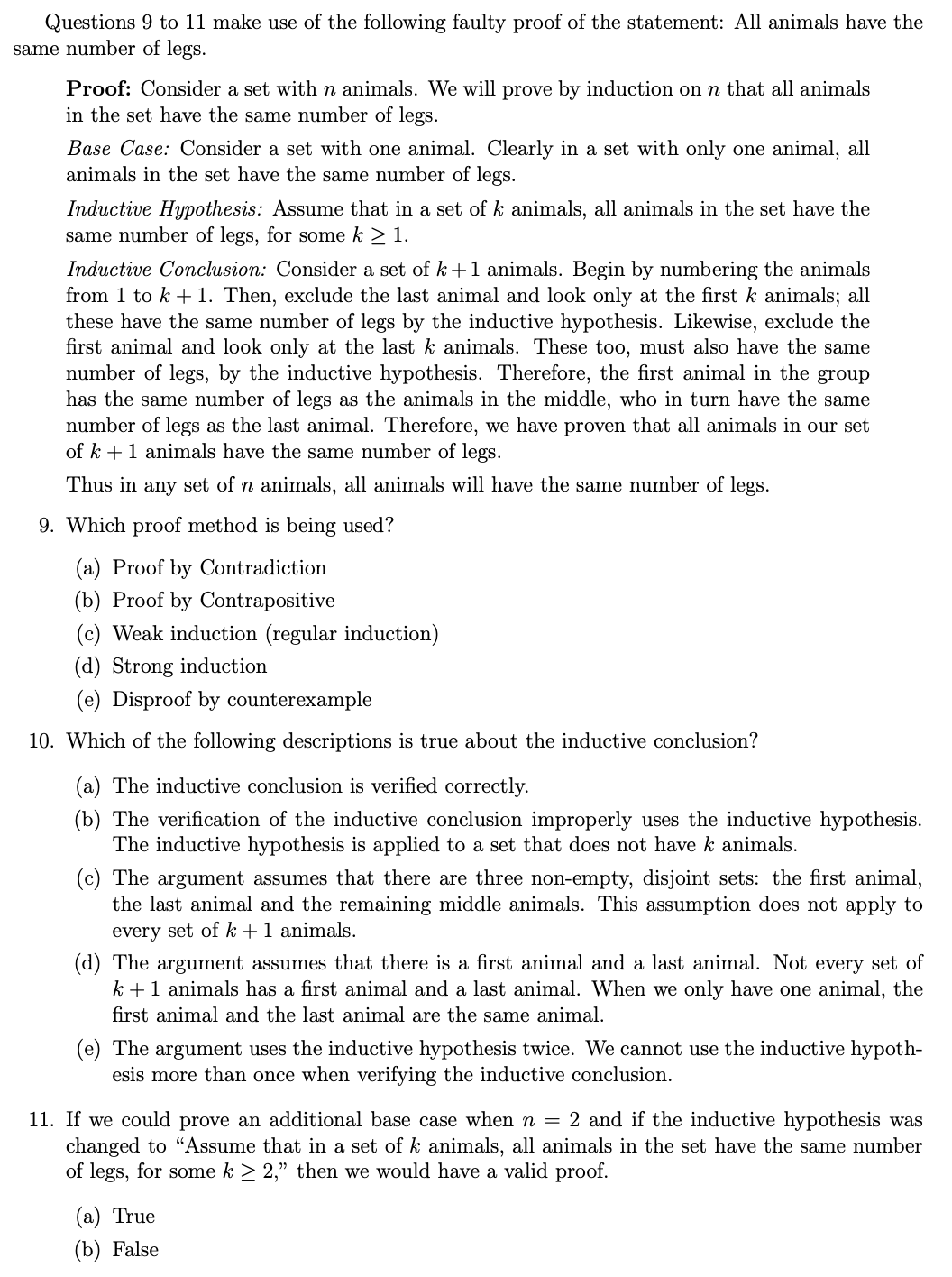 Solved Questions 9 ﻿to 11 ﻿make use of the following faulty | Chegg.com