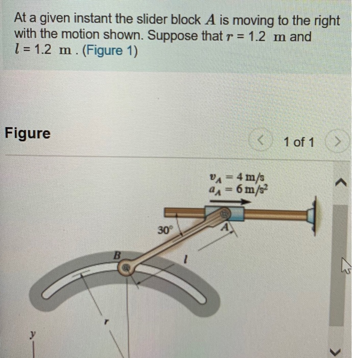 Solved 1. Determine the angular acceleration of the link AB | Chegg.com