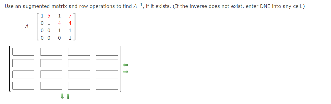 Solved Use an augmented matrix and row operations to find | Chegg.com